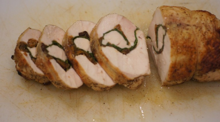 Chicken Roulade with Peach Chutney and Arugula | REMCooks