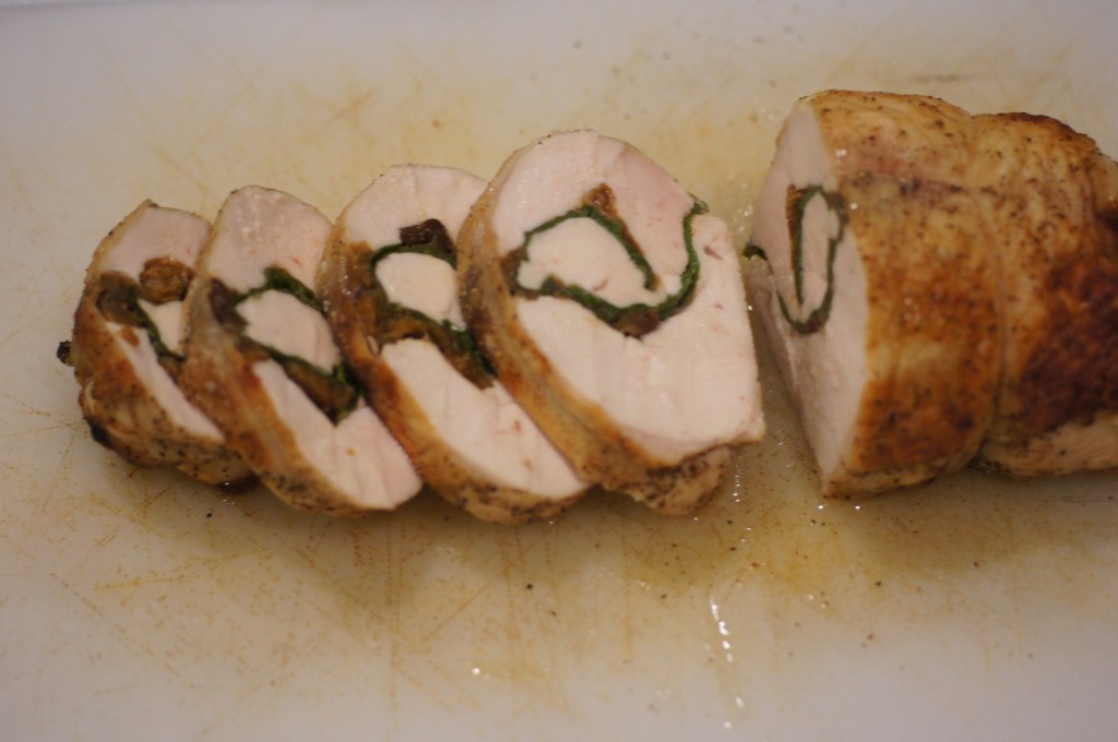 Chicken Roulade with Peach Chutney and Arugula | REMCooks