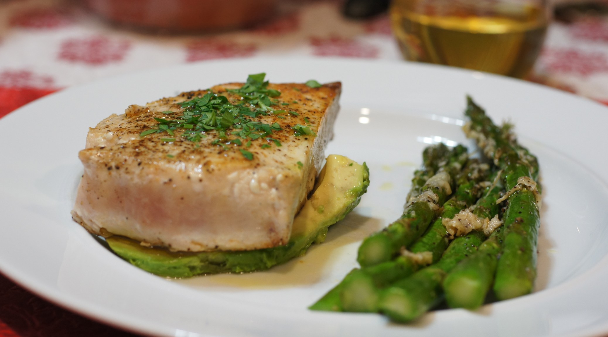 Seared Swordfish with Blood Orange Infused Olive Oil and Roasted ...