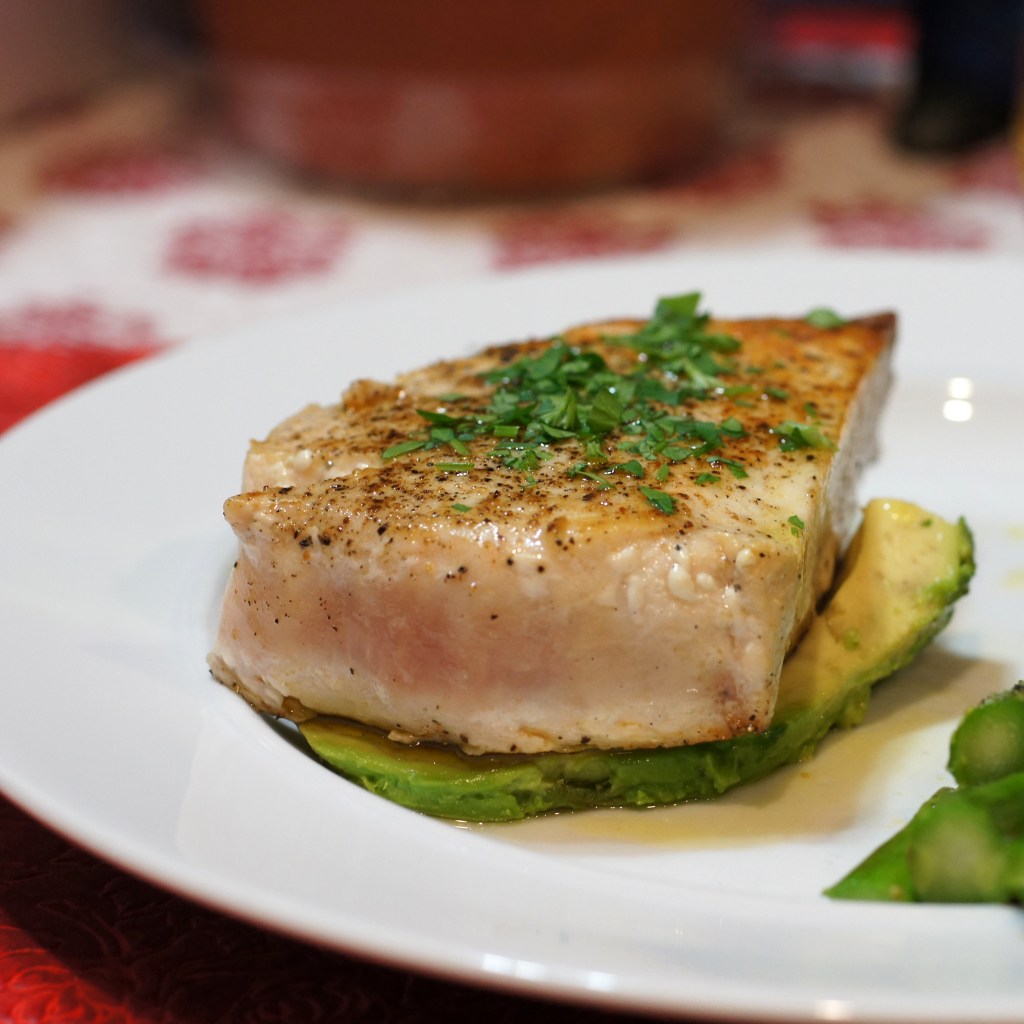 Seared Swordfish with Blood Orange Infused Olive Oil and Roasted ...