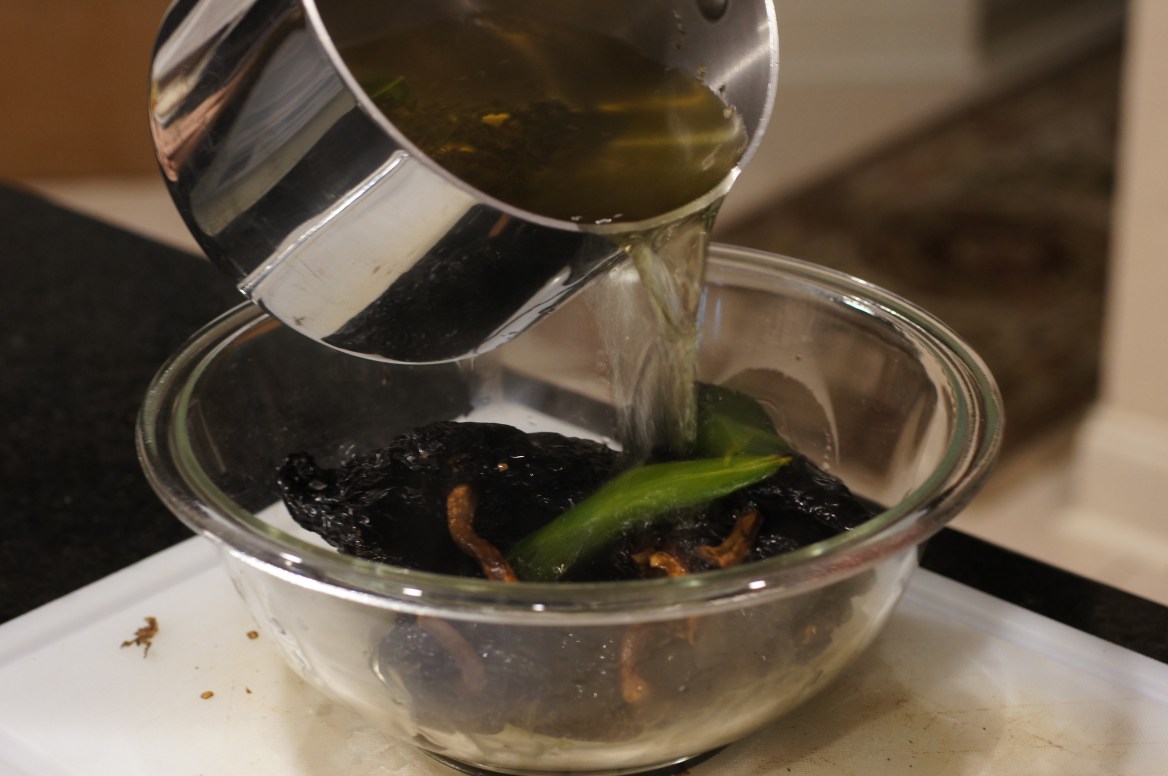 Ancho Chile Cheese Relleno in Cilantro Crema Caldillo | REMCooks