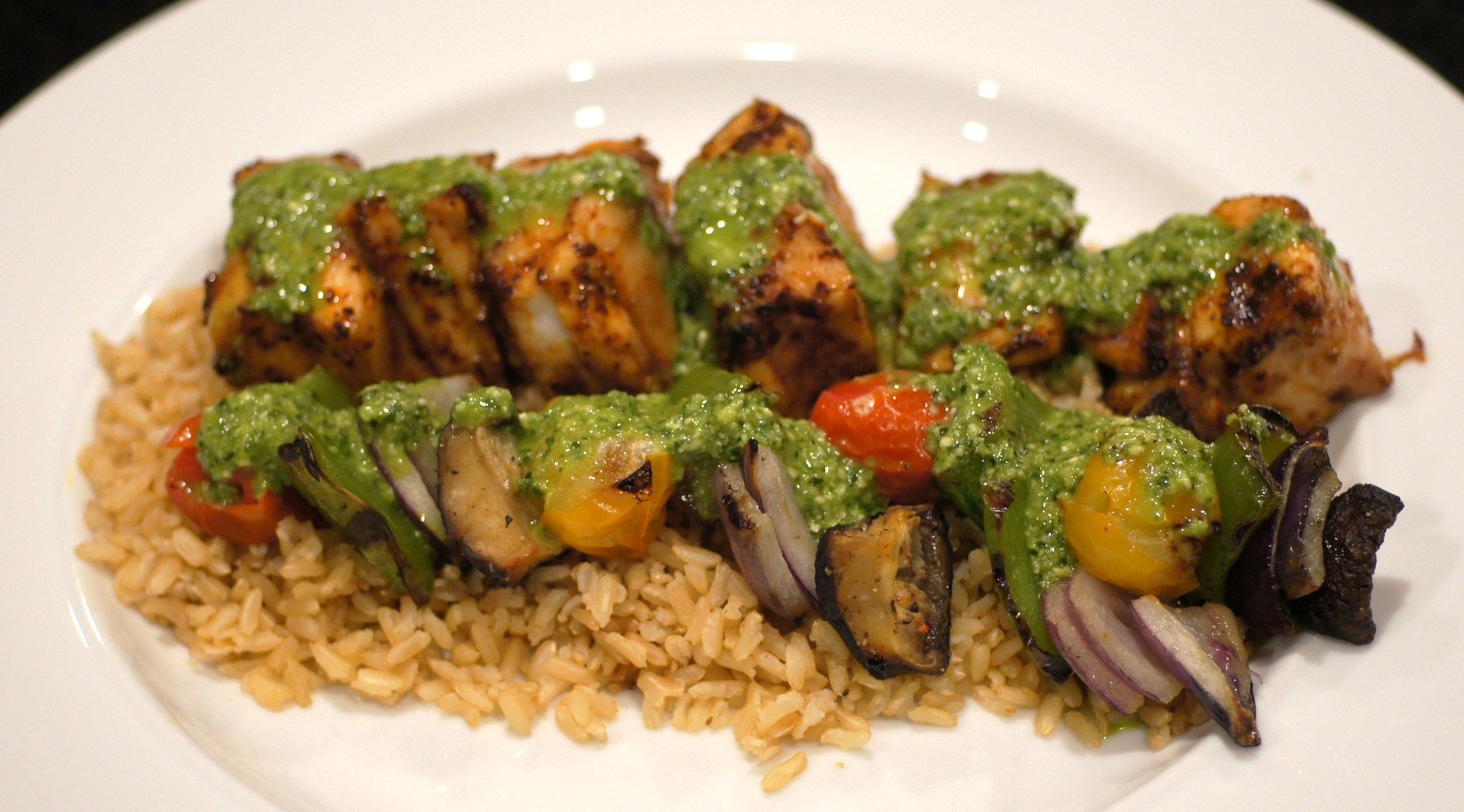 Ancho Seasoned Swordfish Skewers Done Right | REMCooks