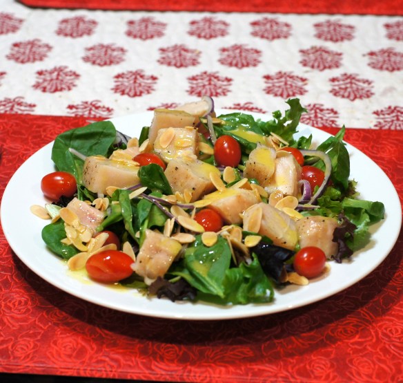 Spring Garden Salad with Poached Swordfish, Blood Orange Vinaigrette ...